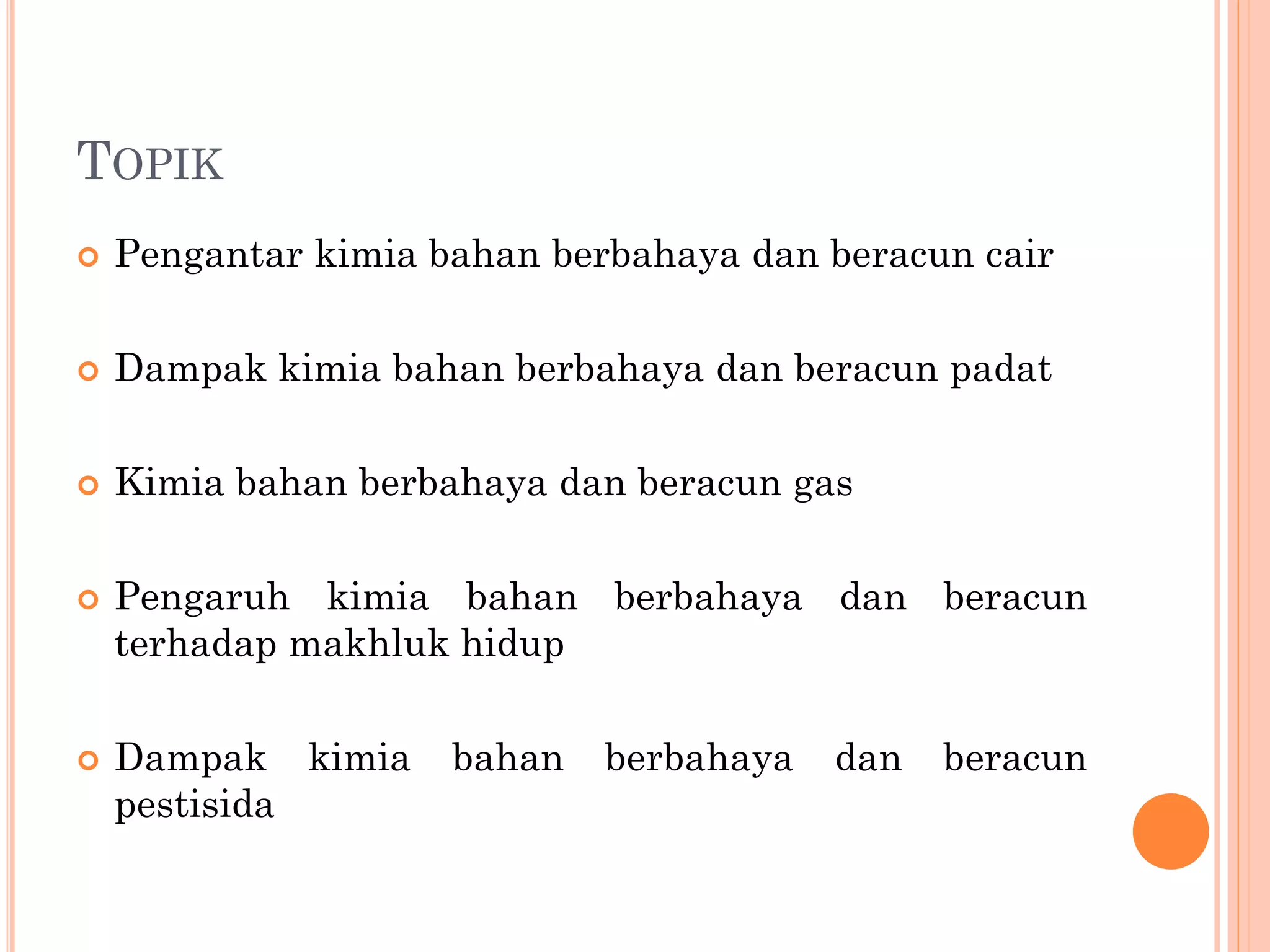 Kimia Bahan Berbahaya dan Beracun | PDF