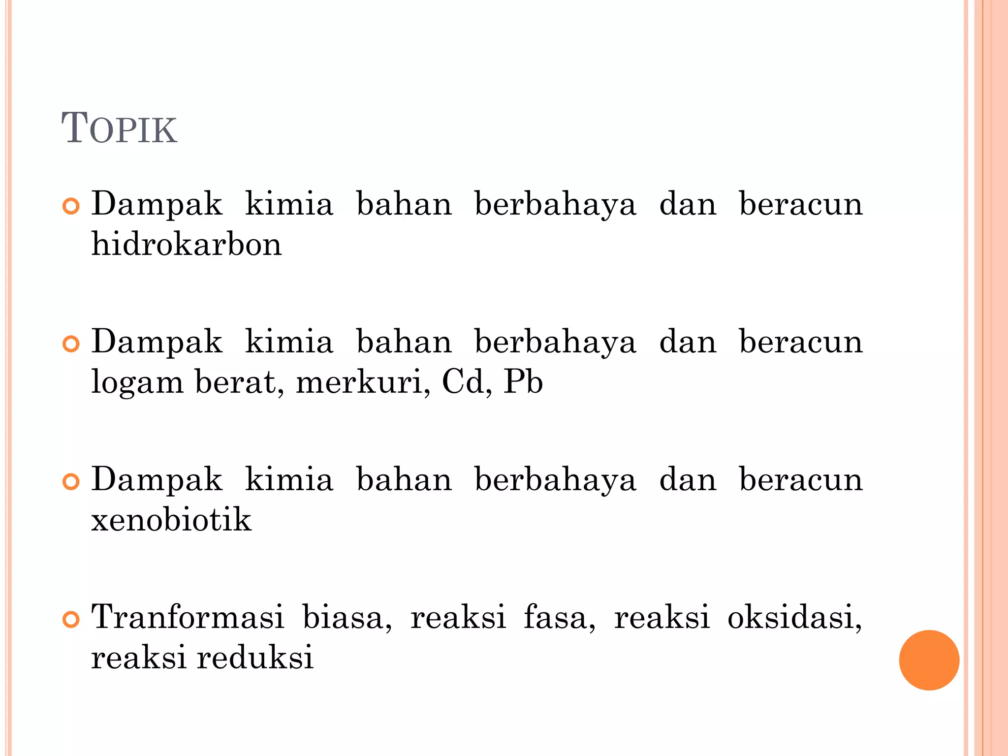 Kimia Bahan Berbahaya dan Beracun | PDF