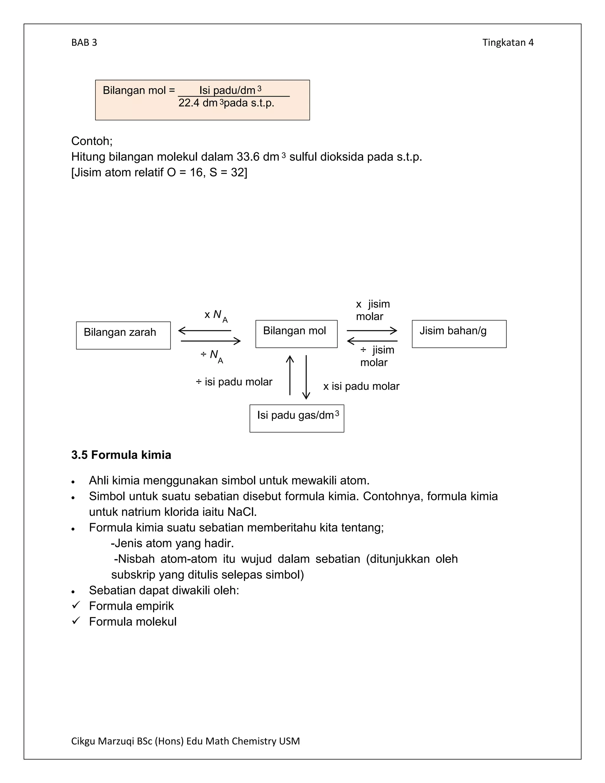 Formula dan persamaan kimia | PDF