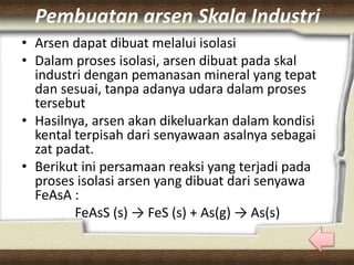 Kimia bahan galian batu arsen | PPTX
