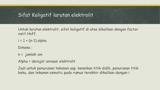 Matakuliah Kimia Larutan yang membahas tentang sifat-sifat larutan | PPT