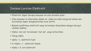 Matakuliah Kimia Larutan yang membahas tentang sifat-sifat larutan | PPT