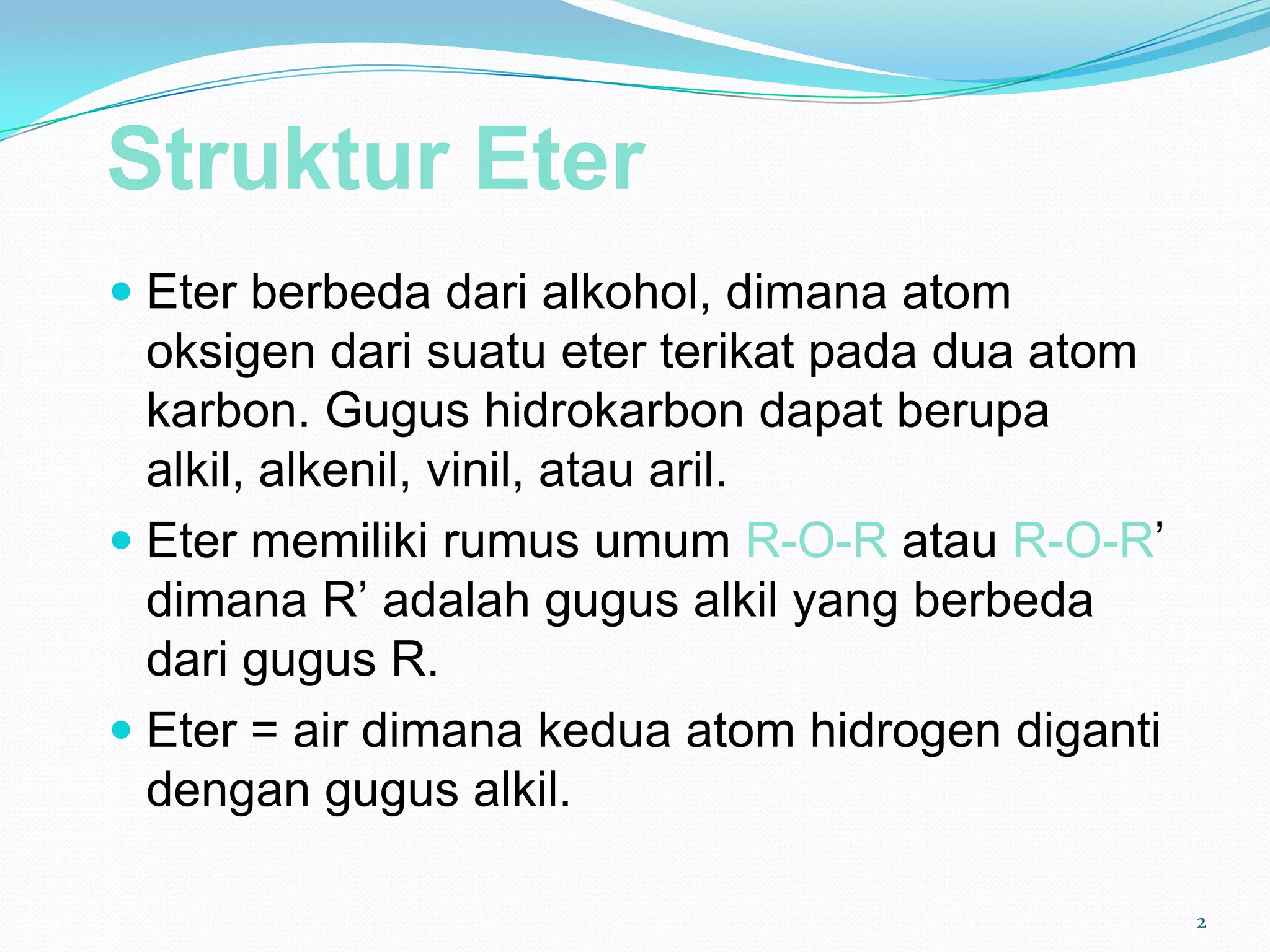 Struktur Eter | PPTX