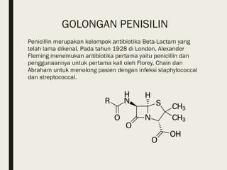 Antibiotik beta Laktam dan Makrolida - Kimia Farmasi 1 | PDF