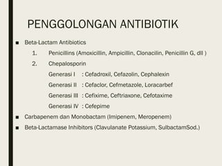 Antibiotik beta Laktam dan Makrolida - Kimia Farmasi 1 | PPT