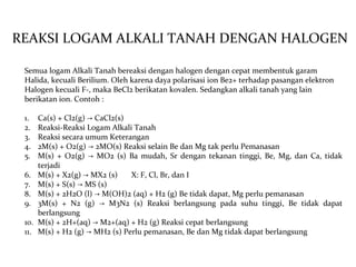 Kimia golongan IIa alkali tanah | PPT