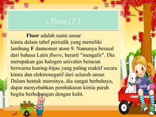 SlideShare Unsur Kimia Halogen | PPTX