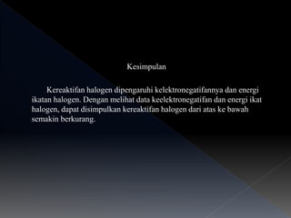 Kimia halogen 5 | PPTX