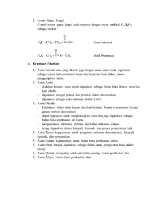 Kimia hidrokarbon 2 - asam karboksilat (asam alkanoat) | PDF
