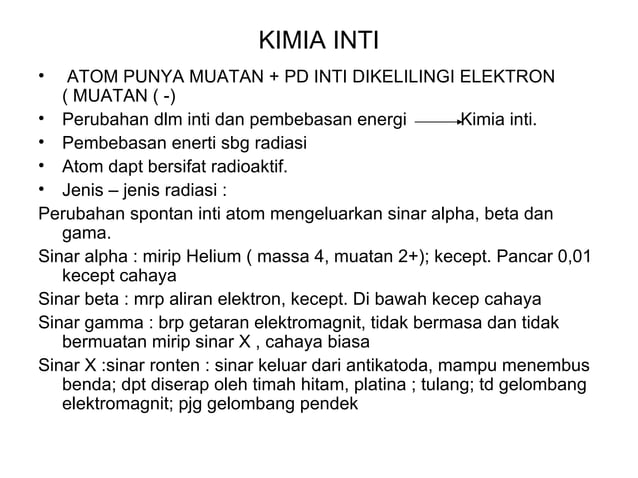 Kimia inti | PPT