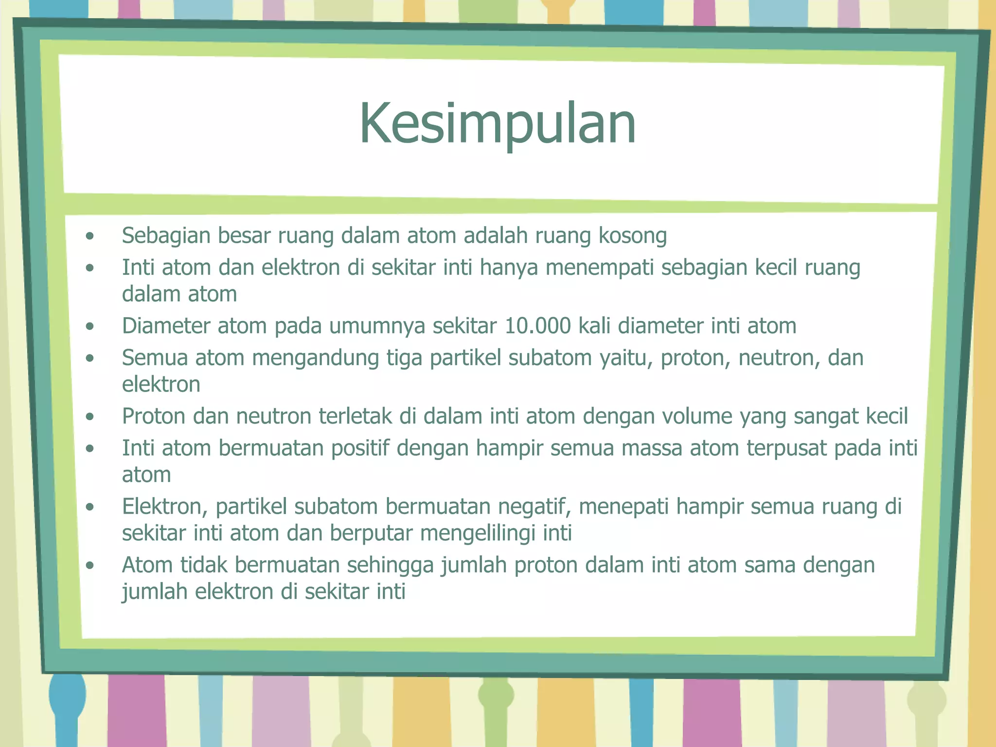Kimia Kelas X mengenai penemuan partikel sub atom | PPTX