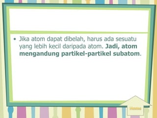 Kimia Kelas X mengenai penemuan partikel sub atom | PPTX