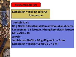 Kimia larutan dan sifat koligatif | PPSX