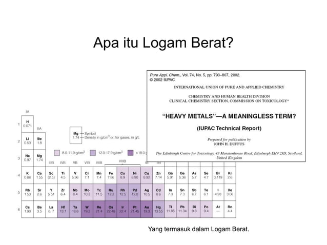 Kimia logam berat | PDF | Chemistry | Science