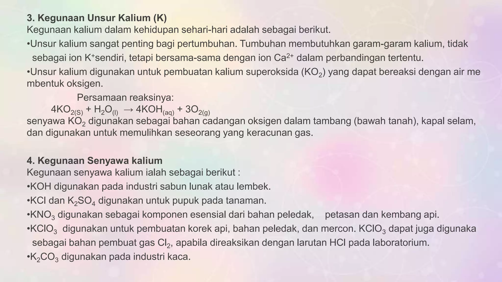 Kimia Unsur Alkali "Kegunaan,Kelimpahan,Proses Pembuatan" | PPTX