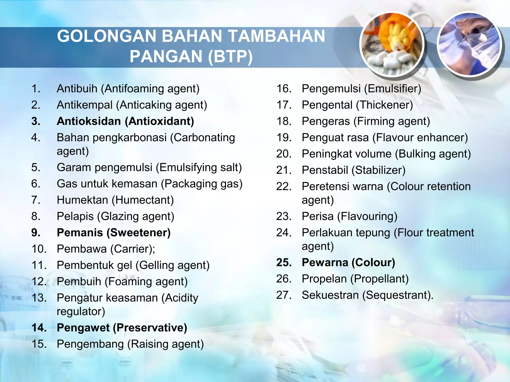 Kimia Pangan - Bahan Tambahan Pangan | PPTX