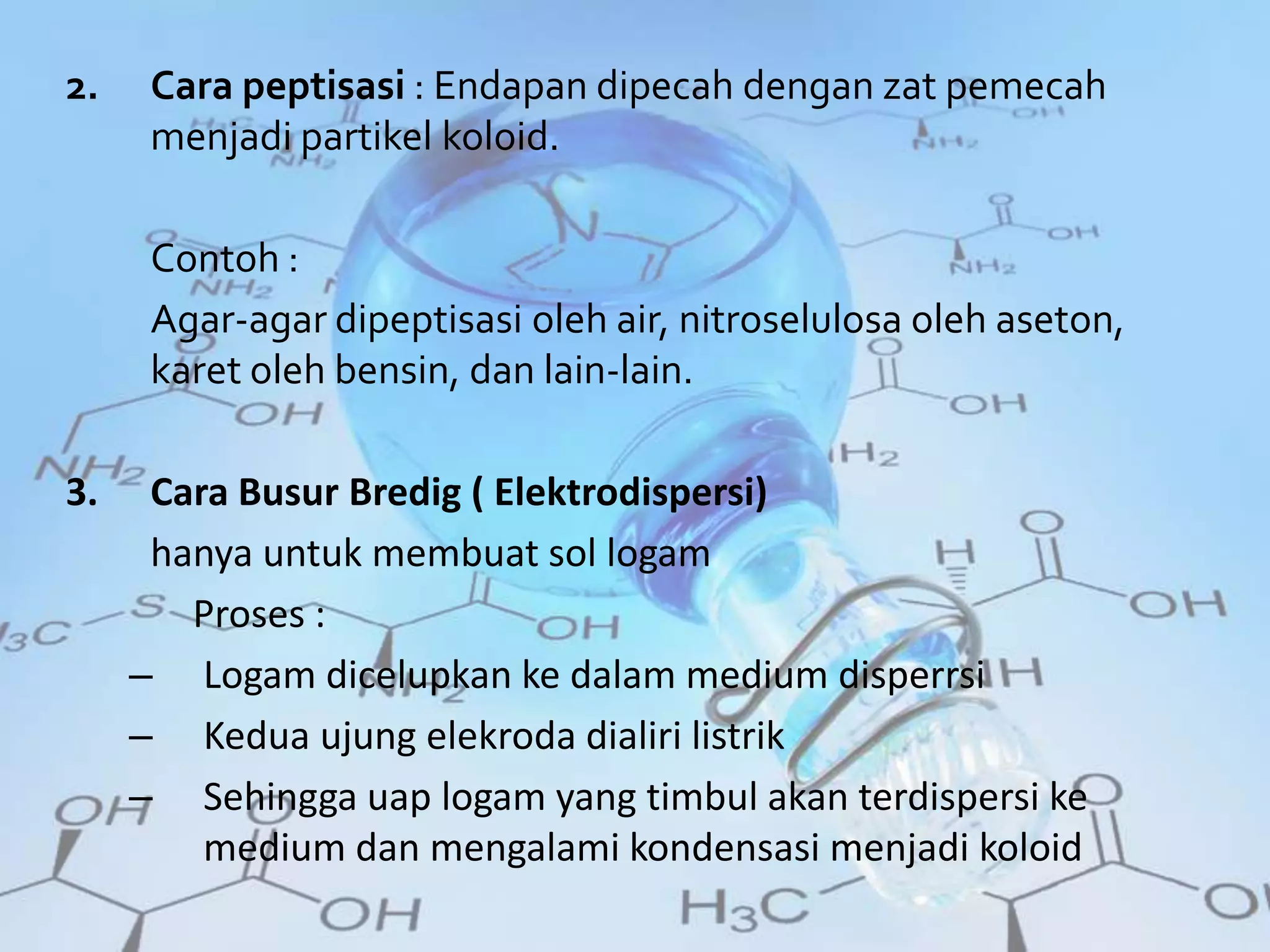 Kimia pembuatan koloid | PPTX
