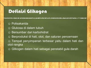 Kimia polimer alam glikogen | PPTX
