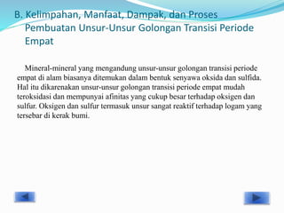 Kimia ppt unsur transisi periode 4 | PPTX