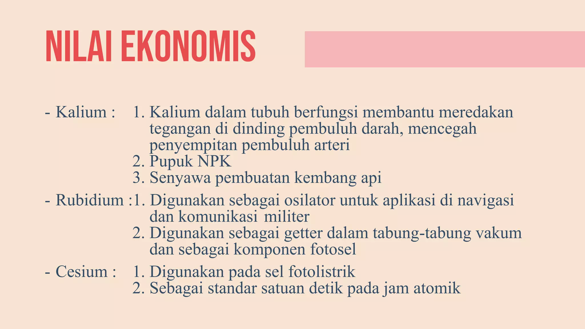 Kimia Unsur Alkali (Golongan 1A) | PPTX