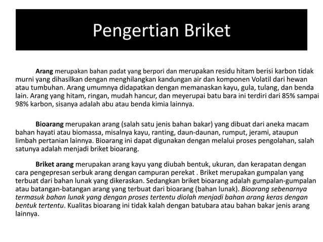 Briket Arang | PPTX