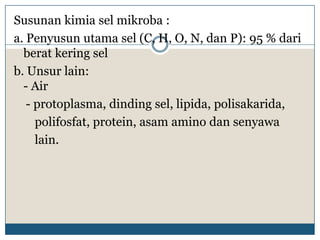 Kimia sel mikroorganisme | PPT