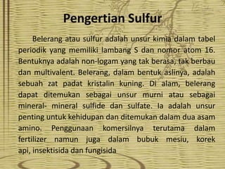 Sulfur | PPTX