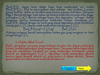 Logam Alkali Tanah - Kimia kelas 12 | PPTX