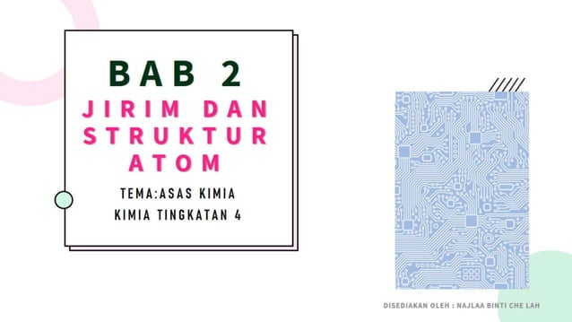 Kimia tingkatan 4 bab 2 jirim dan struktur atom | PPTX