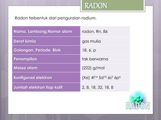 PPT Kimia unsur (Gas Mulia) | PPTX