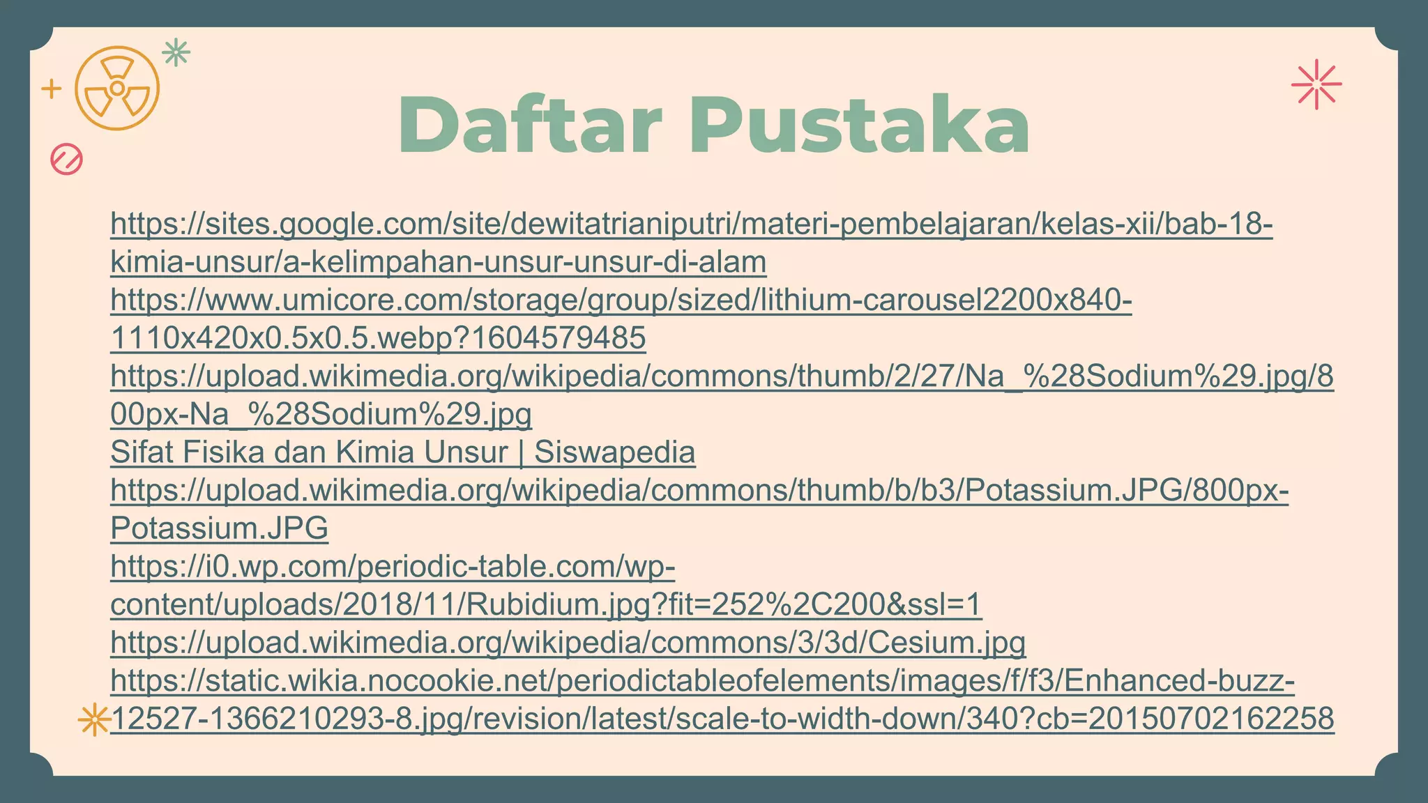 Kimia Unsur Golongan Alkali - Kelompok 3 - XII MIPA 3 | PPTX