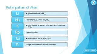 Kimia unsur golongan 1A & 2A | PPTX