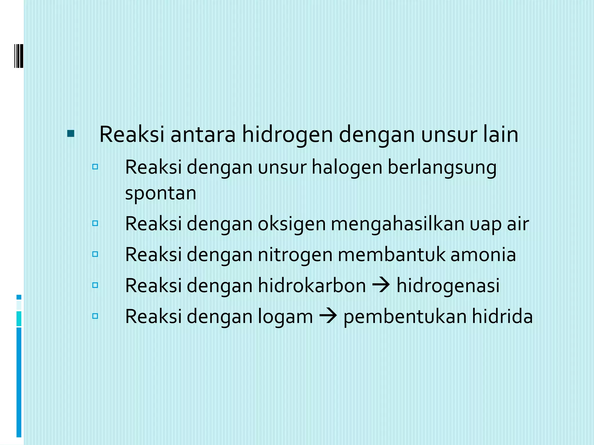 Kimia unsur (pert.2 hidrogen) | PPTX