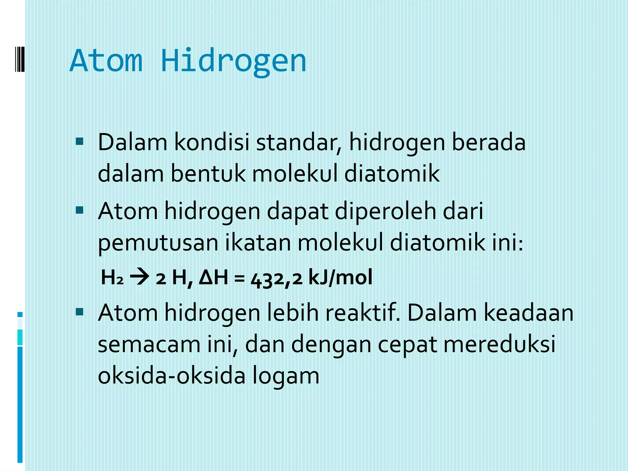 Kimia unsur (pert.2 hidrogen) | PPTX