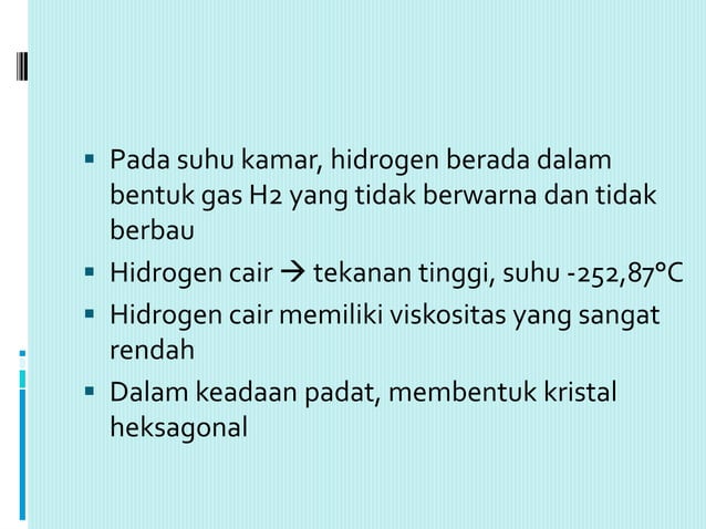 Kimia unsur (pert.2 hidrogen) | PPTX