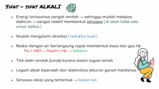 PPT KIMIA UNSUR UNSUR ALKALI TANAH | PPTX