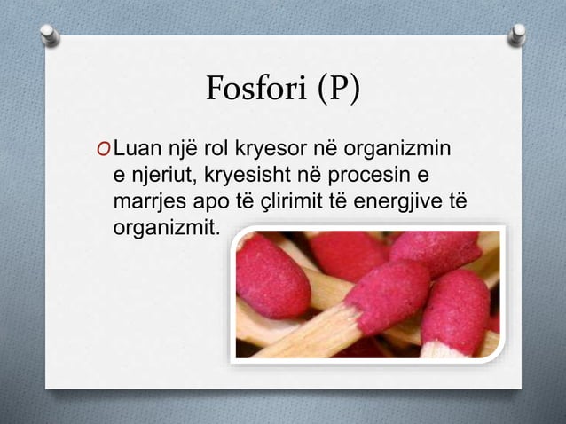 roli i elementeve kimike ne organizmin e njeriut | PPTX