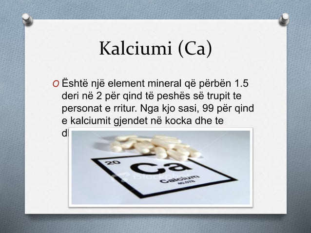 roli i elementeve kimike ne organizmin e njeriut | PPTX