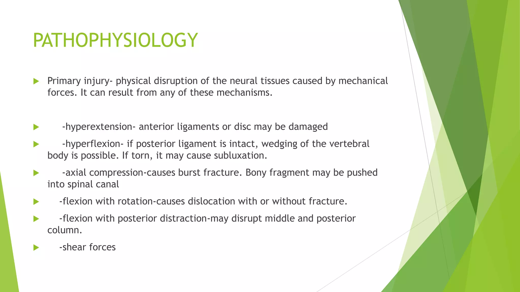 MANAGEMENT OF ACUTE SPINAL CORD INJURY. | PPTX
