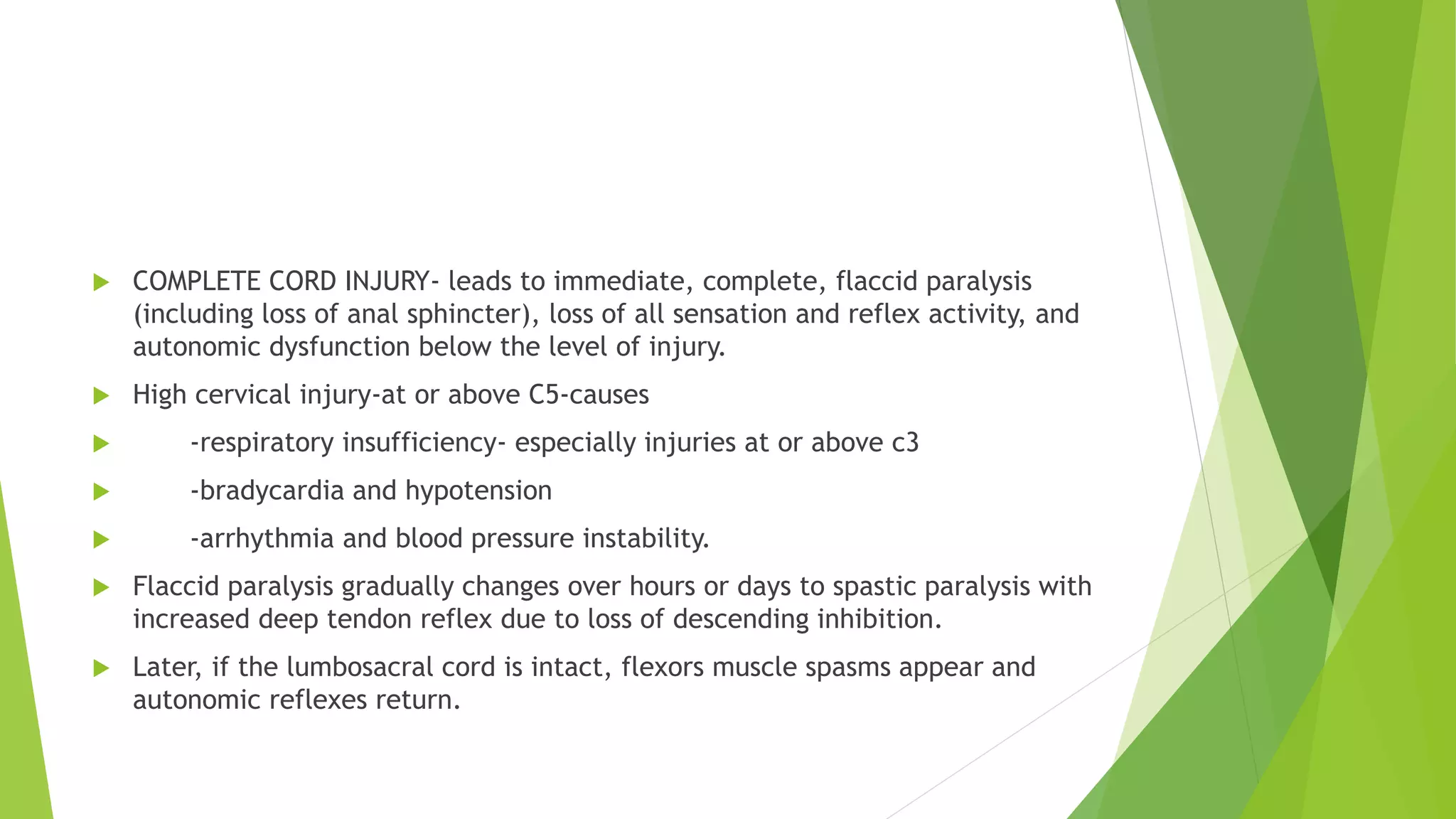MANAGEMENT OF ACUTE SPINAL CORD INJURY. | PPTX