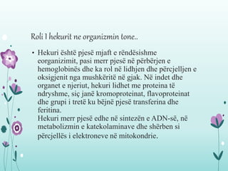 Hekuri element kimik me ndikim shendetesor. | PPTX