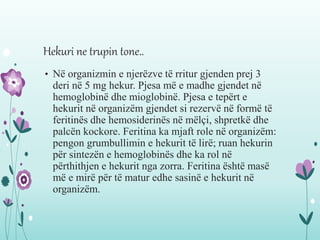 Hekuri element kimik me ndikim shendetesor. | PPTX