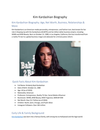 Kim Kardashian Biography The Celeb Post.pdf