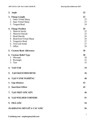 Thiết kế kim loại tấm Solidworks 2017 | PDF