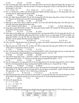 Kim loại kiềm và kiềm thổ 1 | DOC