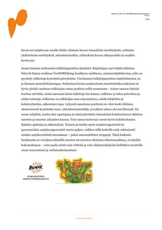 Kimmo Lind piirrosanalyysi, Tee SOMEthing -hanke Humak 2013 | PDF