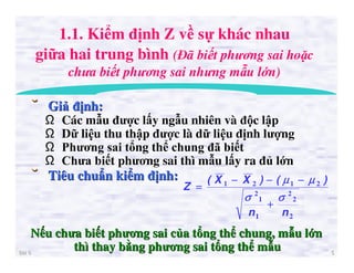 Kiểm định giả thiết & so sánh hai tổng thể | PDF
