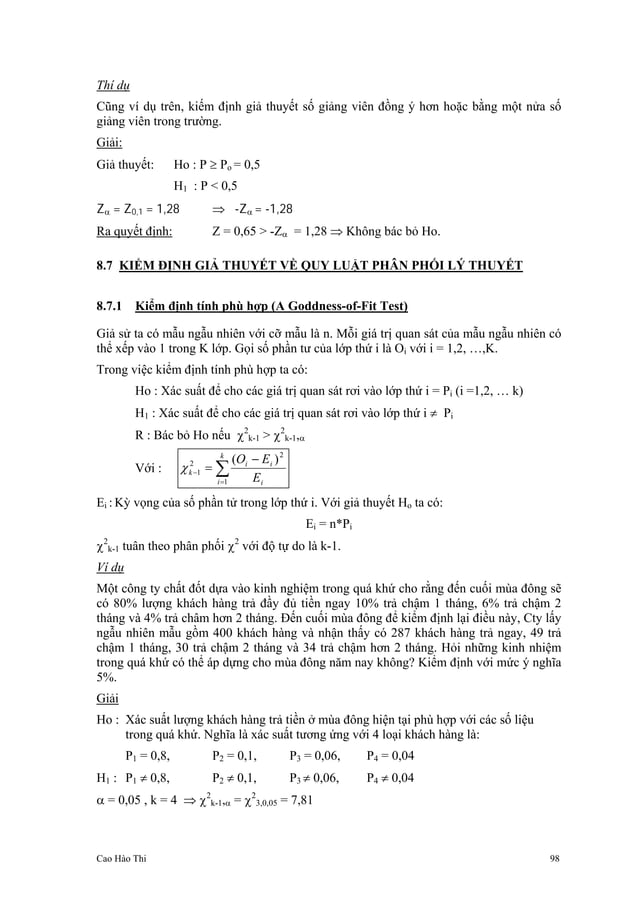 Kiểm định giả thuyết thống kê | PDF