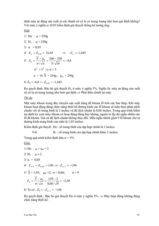 Kiểm định giả thuyết thống kê | PDF