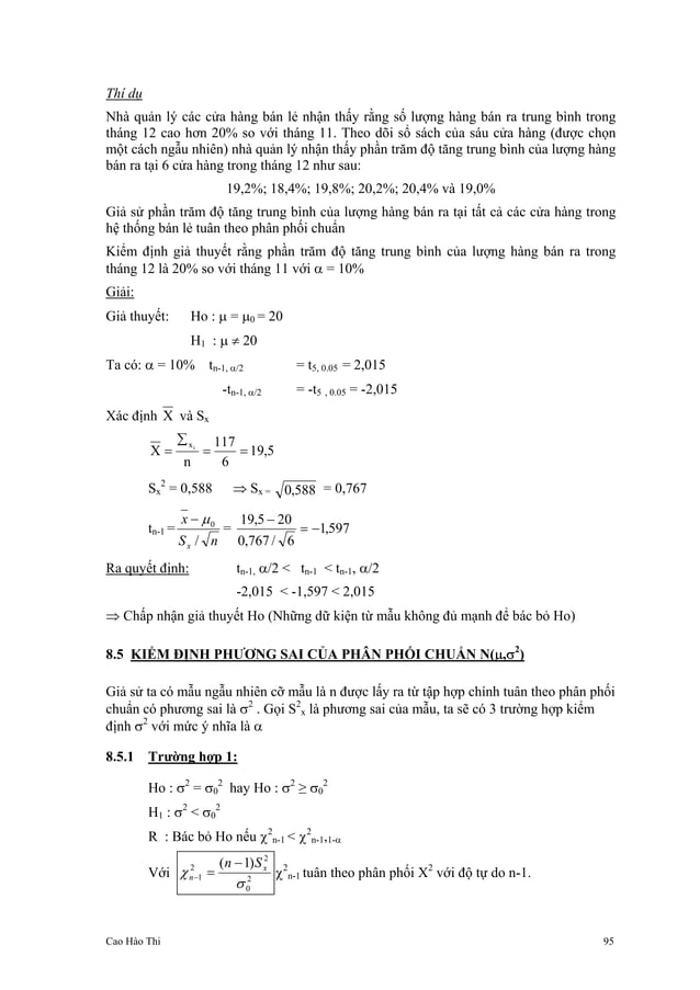 Kiểm định giả thuyết thống kê | PDF